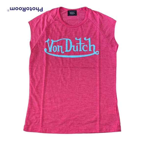 Von Dutch | Tops | Von Dutch Baby Tee Y2k 200s Hot Pinkish Red With ...